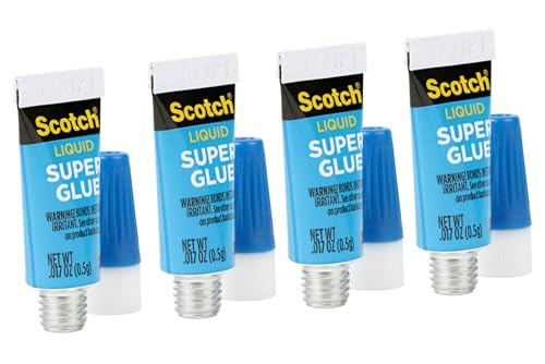 Snapklik.com : Scotch Super Glue Liquid, 4-Pack Of Single-Use Tubes ...