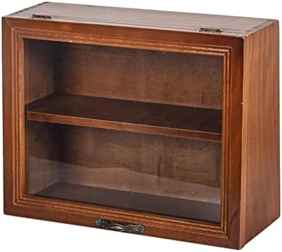Amazon.com: 2-Tier Mini Display Cabinet - Wooden Storage Display ...