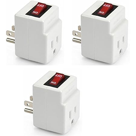 GE Grounded Power Switch, Outlet Extender, 3-Prong, Easy to Install ...
