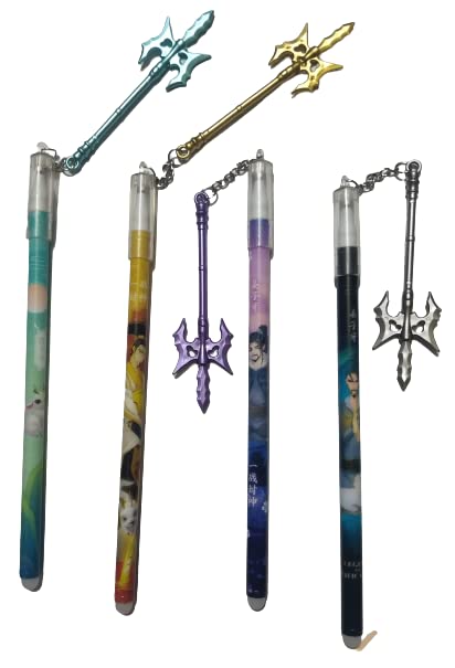 Erasable gel pens with attached Magic wipe Eraser and Trident | 0.5 mm ...