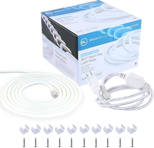 Amazon.com: BRIGHTLUX LED Rope Light, 16.4ft Neon Rope Light, Daylight ...