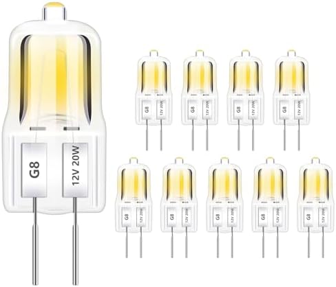 TAIYALOO G8 Halogen Light Bulbs 20W Dimmable 120V G8 Base 2Pin Xenon ...