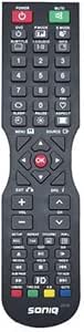 Genuine SONIQ TV Remote Control (QT166, QT155, QT155S) QT1D -NO Setup ...