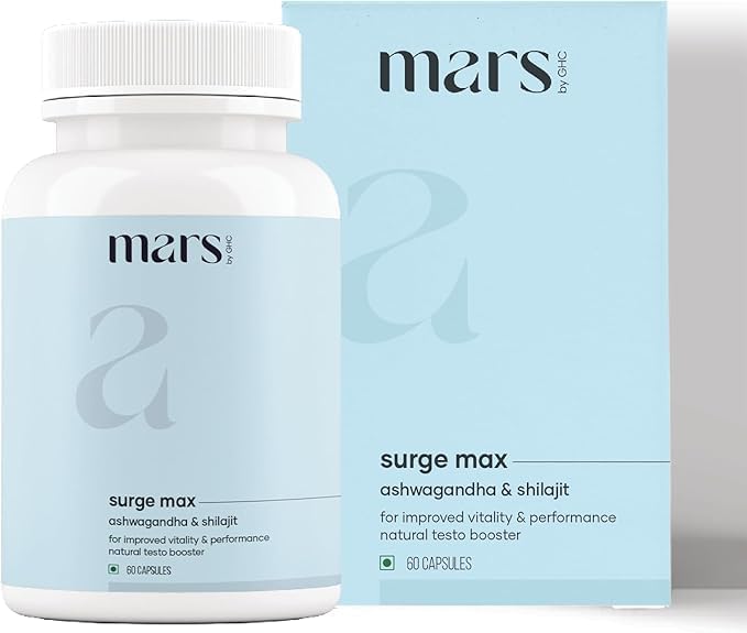 Mars by GHC Natural Surge Max Caps Powered with Shilajit, Safed Musli ...