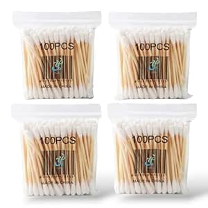 Buy Yalhat Natural Thick Cotton Ear Bud Swab biodegradable with Bamboo ...