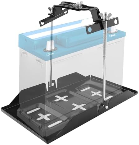 WODHMIEY Battery Tray + Hold Down Clamp, Battery Tray Holder,Universal ...