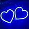 2Pcs Red Led Heart Sign,Battery Powered Neon Heart Valentine's Red Love ...