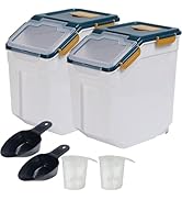Amazon.com: Saim Large Flour Storage Container Bin 50lb, 2Pack Airtight ...