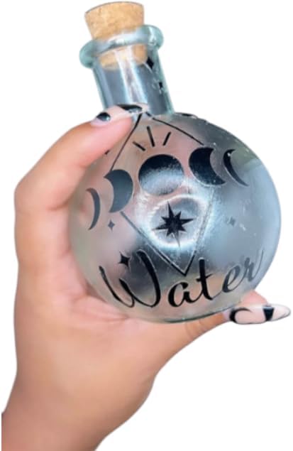 Amazon.com: Moon Water Jar, Full Moon Ritual, Moon Phase Glass Bottle ...