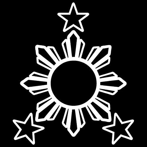 Philippine Flag Sun And Stars Drawing