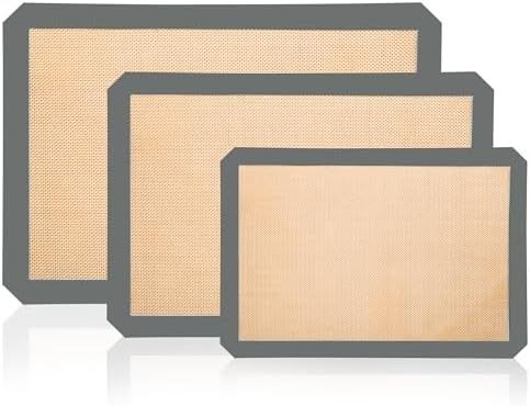 Amazon.com: Kitzini Silicone Baking Mat Set. Non-Stick Silicone Mats ...