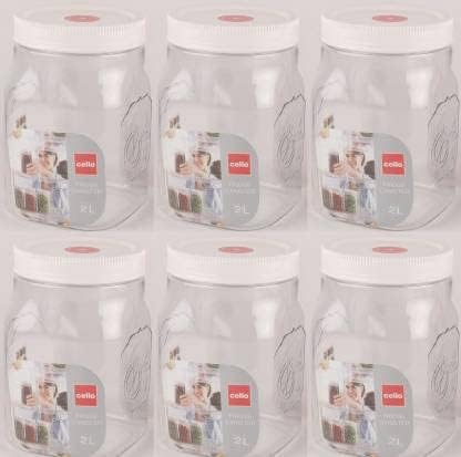 Buy Cello Plastic Grocery Container (Pack of 6, Clear) - 2000ml Online ...