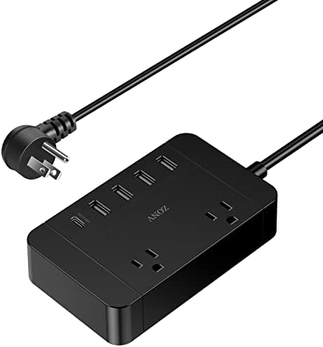 Amazon.com: ZONV Power Strips 2 AC Outlets 4 USB Chargers with Type-c ...