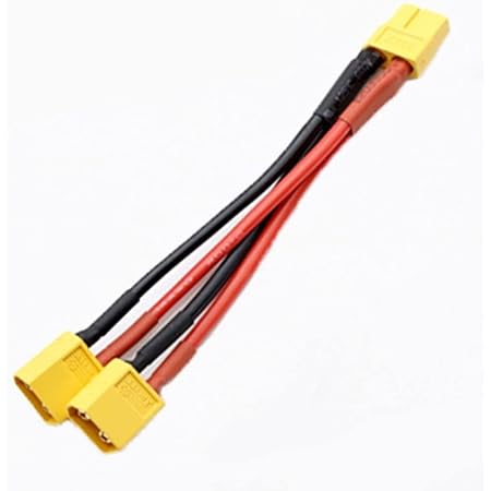 Amazon.com: XT60 Parallel Battery Connector Cable Dual Extension Y ...