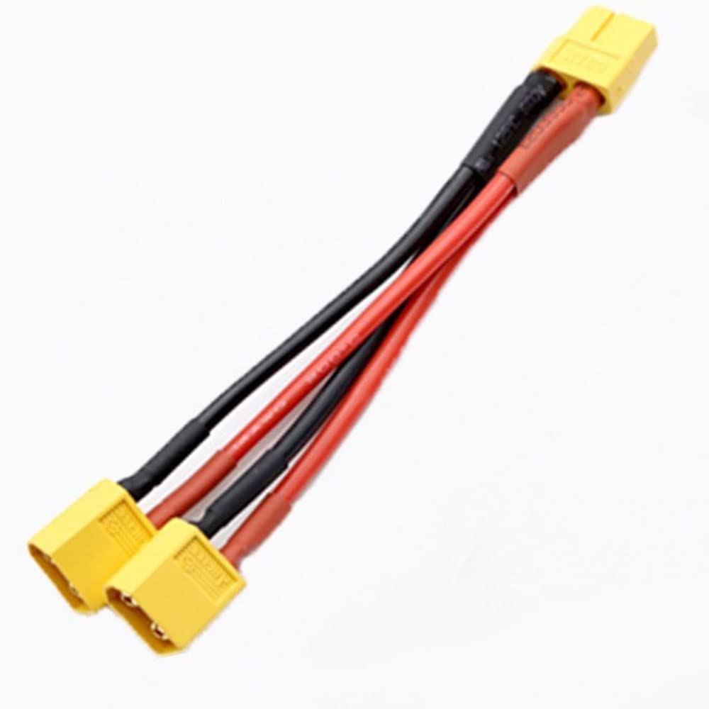 XT60 Parallel Battery Connector Cable Dual Extension Y Splitter 1 ...