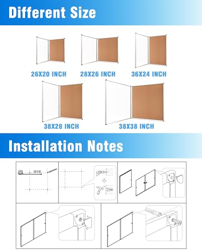 Snapklik.com : 28” X 26” Enclosed Cork Bulletin Board, Wall Mount ...