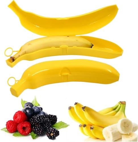 2 Pcs Banana Holder, Banana Box, 25.5cm Banana Case for Lunch Insulated ...