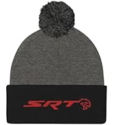 Amazon.com: Dodge SRT Hellcat Cuffed Beanie Hat - Black : Clothing ...
