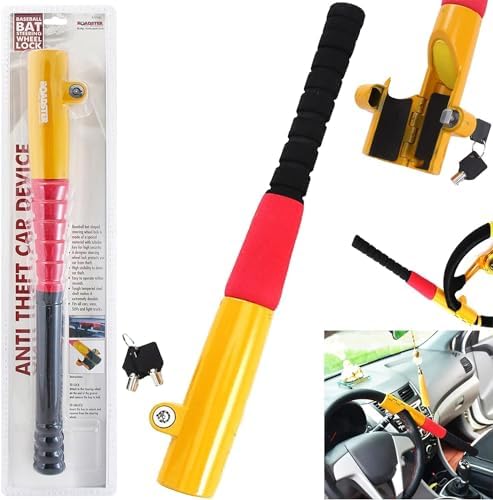 Baseball Bat Anti Theft Car & Van Lock - Vehicle Steering Wheel ...