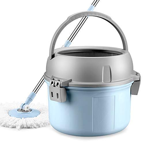STRAW 360 Spin Bucket System Mop With Extended Length Handle, Stainless ...