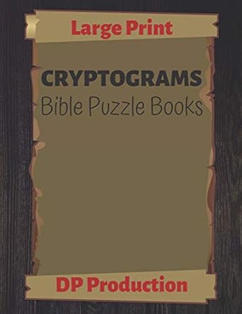 200 Large Print Bible Cryptograms: Unique Bible Verse Cryptogram for ...