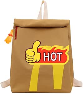 Amazon.com: YXTXGUA Retro Imitate Paper Backpack Set with French Fries ...