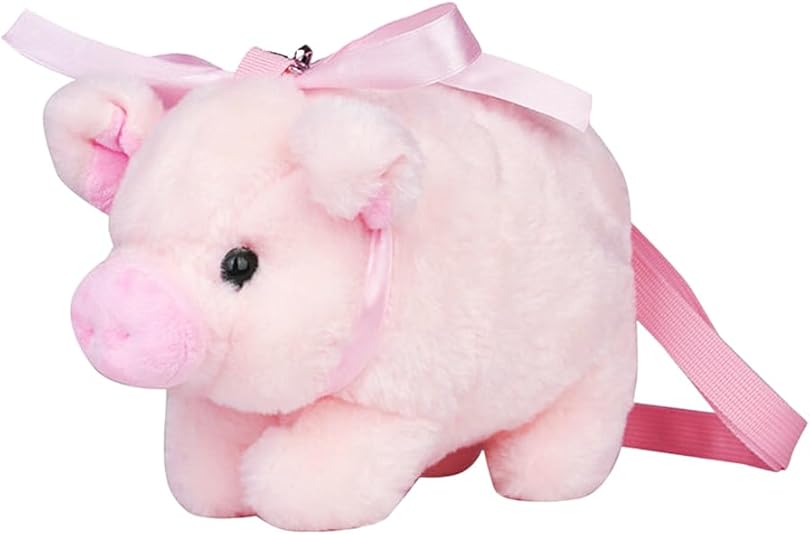 Ximimark 1 pcs Cute Plush Pig Crossbody Bag, Pink Kawaii Doll Shoulder ...