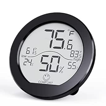 SECRUI Hygrometer Thermometer for Room Temperature Humidity Meter ...