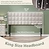 Amazon.com - Andeworld Velvet Upholstered Tufted King Size Headboard ...