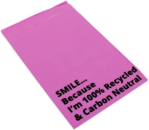 Pink Mailing Bags, (100 Pack), 10 X 14 Inch Polythene Postage Plastic ...