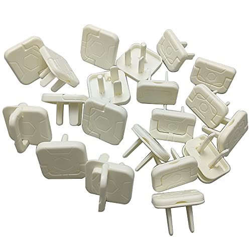 20PackWhite Outlet Covers with Hidden Pull Handle Baby Proofing Plug ...