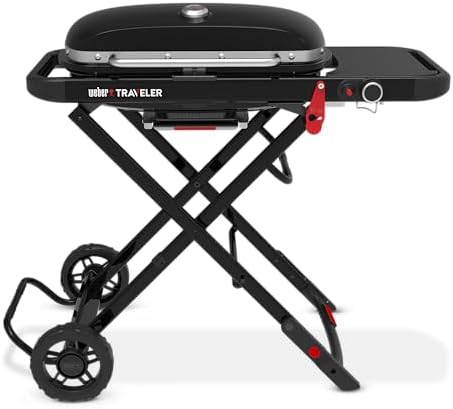 Amazon.com: Weber Traveler® Portable Gas Grill (Liquid Propane) for ...
