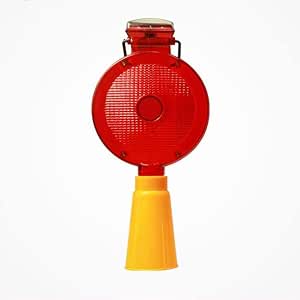 SUNRISE Warning Flashing Traffic Cone LED Light, LED Solar Powered Road ...