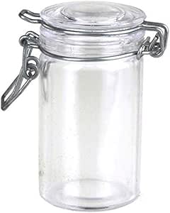 Amazon.com: Homeford Clear Plastic Hinge Locking Lid Candy Jar, 3-Inch ...