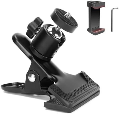 Amazon.com : Hemmotop Tripod Clip Clamp with 360° Swivel Photography ...