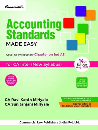 ACCOUNTING STANDARDS Made Easy CA Inter NEW SYLLABUS : Amazon.in: Books