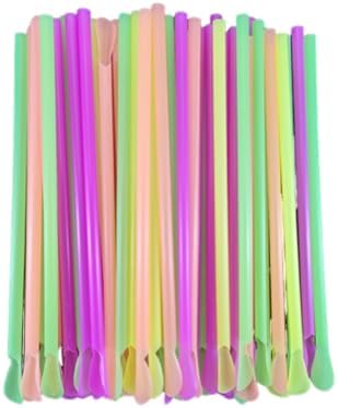 Amazon.com: Individually Wrapped Snow Cone Spoon Straws, Portable ...