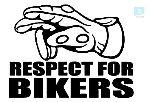 Sign Ever Respect for Bikers Decal Car Stickers Exterior Suitable for ...