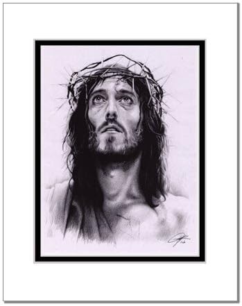 Amazon.com: Jesus Christ Sketch Portrait, Charcoal Graphite Pencil ...