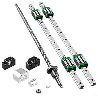 CNCMANS 2PCS HGR20 1200mm Linear Rail with 4PCS HGH20CA Sliding Block ...