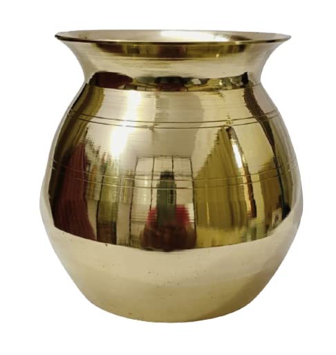 Utensils Master Brass Golden Kalash Lota for Pooja, Festival (R.M. NO ...