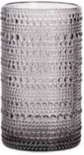 Amazon.com | Home Essentials Halo Set of 4 Smoke 15 oz. Glasses: Mixed ...