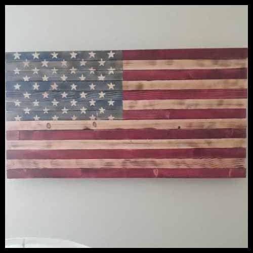 Amazon.com: Rustic American Flag, Wood Flag Sign, Wooden Flag sign ...