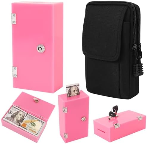 Amazon.com: Extra Large Pink Acrylic Box Winners Bank with 2 Keys, Slot ...