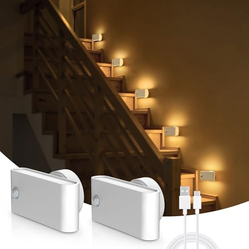 L LOHAS LED Motion Sensor Night Light, Rechargeable Stair Lights Indoor ...