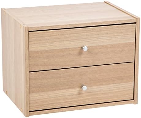 Amazon.com: IRIS USA 2-Drawer Modular Wood Stacking Storage Box, for ...
