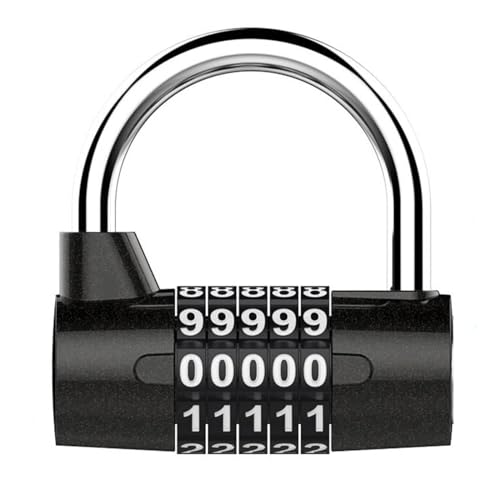 Code Padlock, Large 5 Digit Outdoor Waterproof Resettable Combination ...