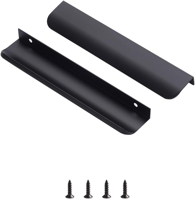 Satanga Edge Black Finger Pull for cabinets Kitchen Concealed Drawer ...