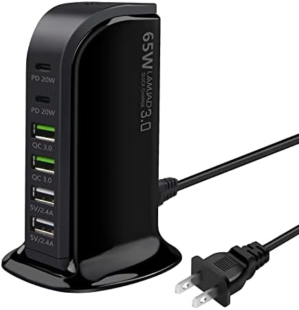 Amazon.com: Multi-Device Charging Station, 100W GaN 6-Port USB C ...