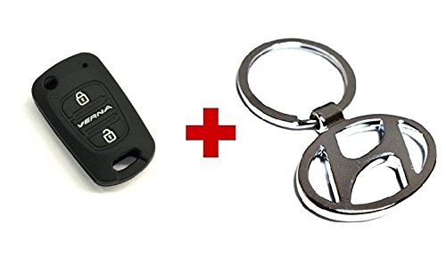 AutoSun Silicone Remote Key Cover Fit for Verna Fluidic 2 Button with ...